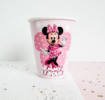 Custom Set of 20 Minnie Mouse Party Cups (9oz), Minnie Mouse Birthday ...