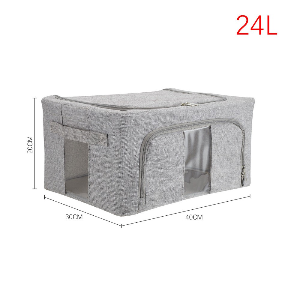 Clothes Storage Bags 24L/66L/100L Organizer Underbed Wardrobe Zipped ...