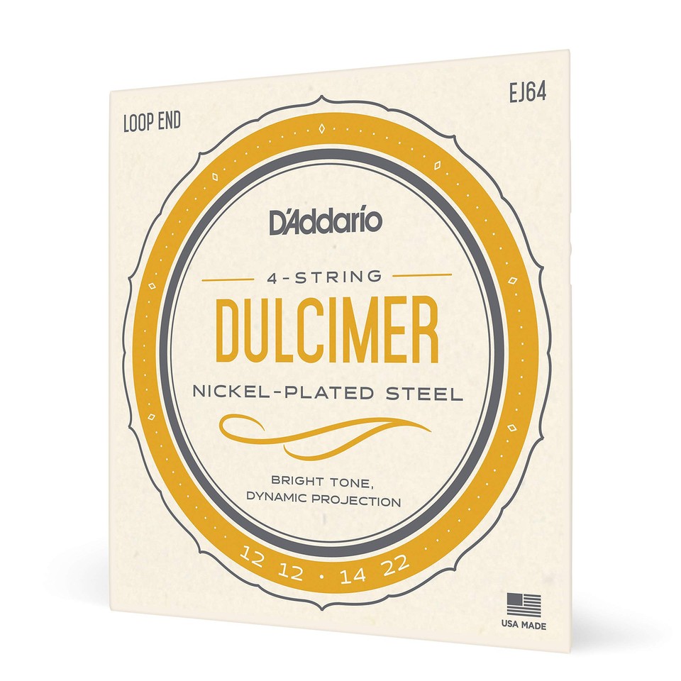 D Addario EJ64 Dulcimer Strings 4 String Set Steel Bright Tone Made in ...