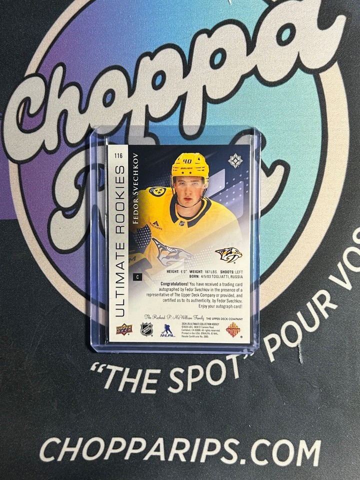 2024-25 Upper Deck Ultimate Fedor Svechkov Ultimate Rookies Auto /299 ...