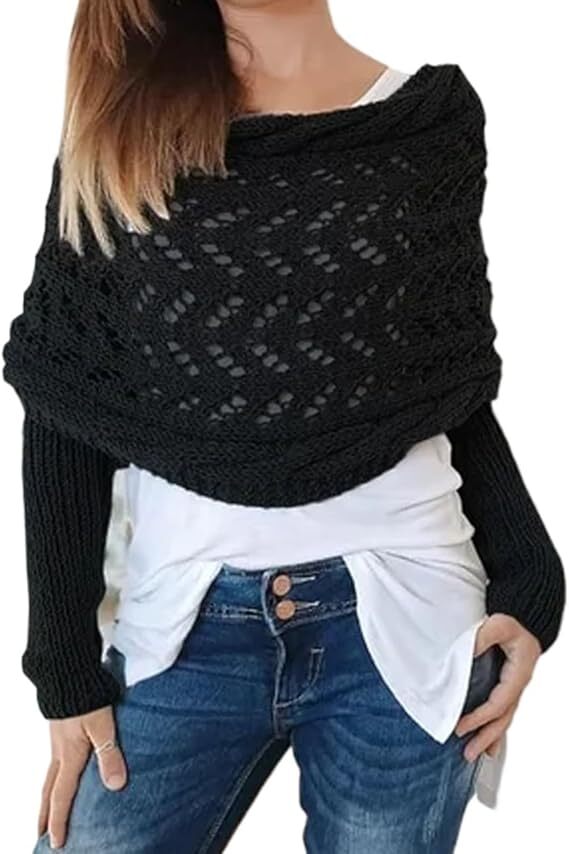 Knitted Cable Wrap, Shrugs for Women, Knitted Wrap, Crochet Cocoon ...