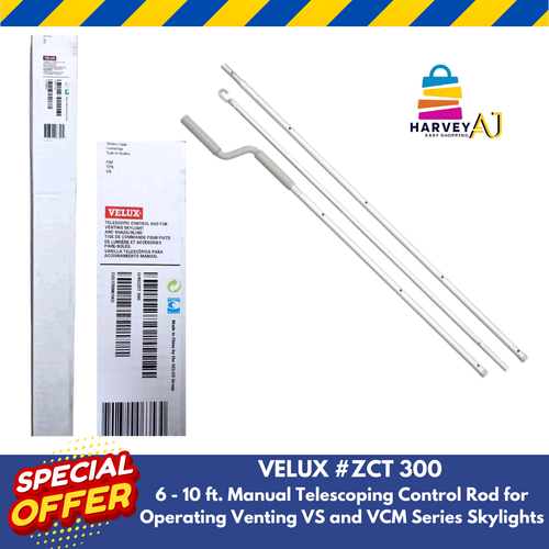 Velux ZCT 300 6 - 10 Foot Telescoping Control Rod for Operating Venting ...