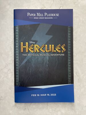 Disney's HERCULES Musical Playbill Paper Mill Playhouse Pre-Broadway ...
