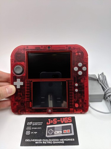 N3DSC - Nintendo 2DS Crystal Red Handheld Console With Charger | eBay