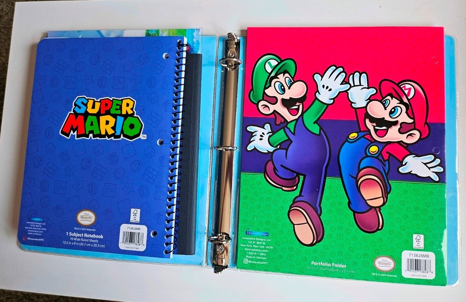 Nintendo Super Mario Bros. Notebook School Bundle Composition | eBay
