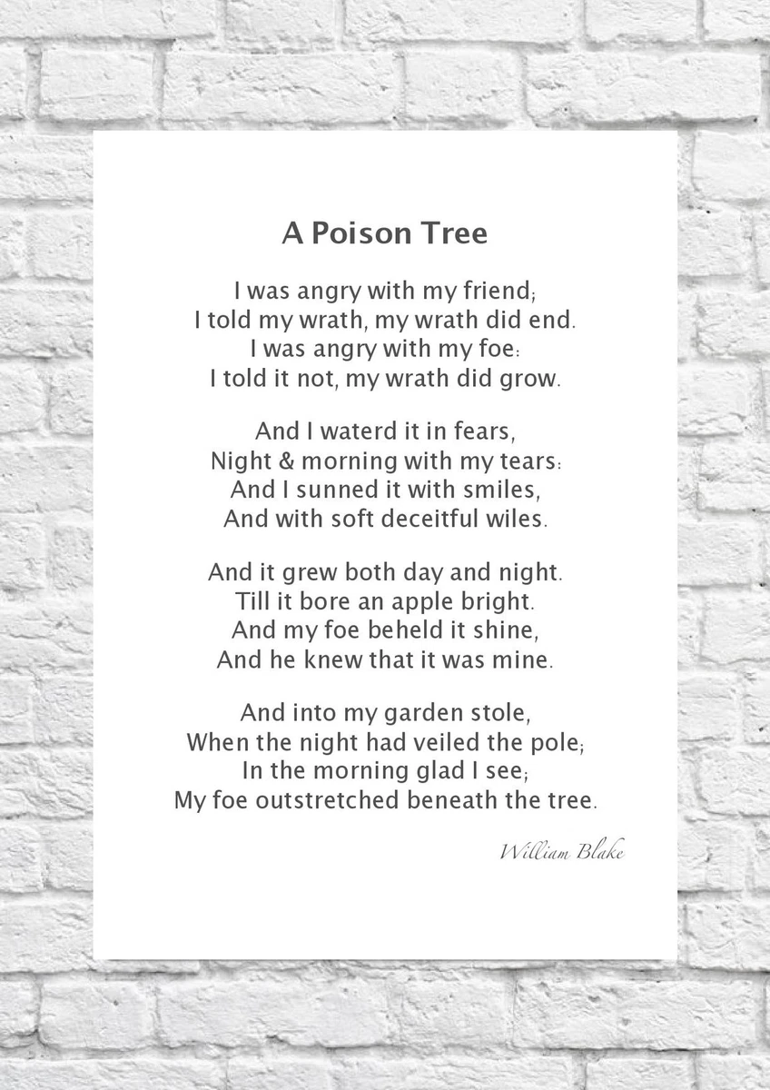 Poem A Poison Tree By William Blake | Sitedoct.org