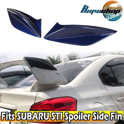 Fits 15-21 Subaru WRX VB STI Sedan Spoiler Side Fin Fins Cover Painted ...