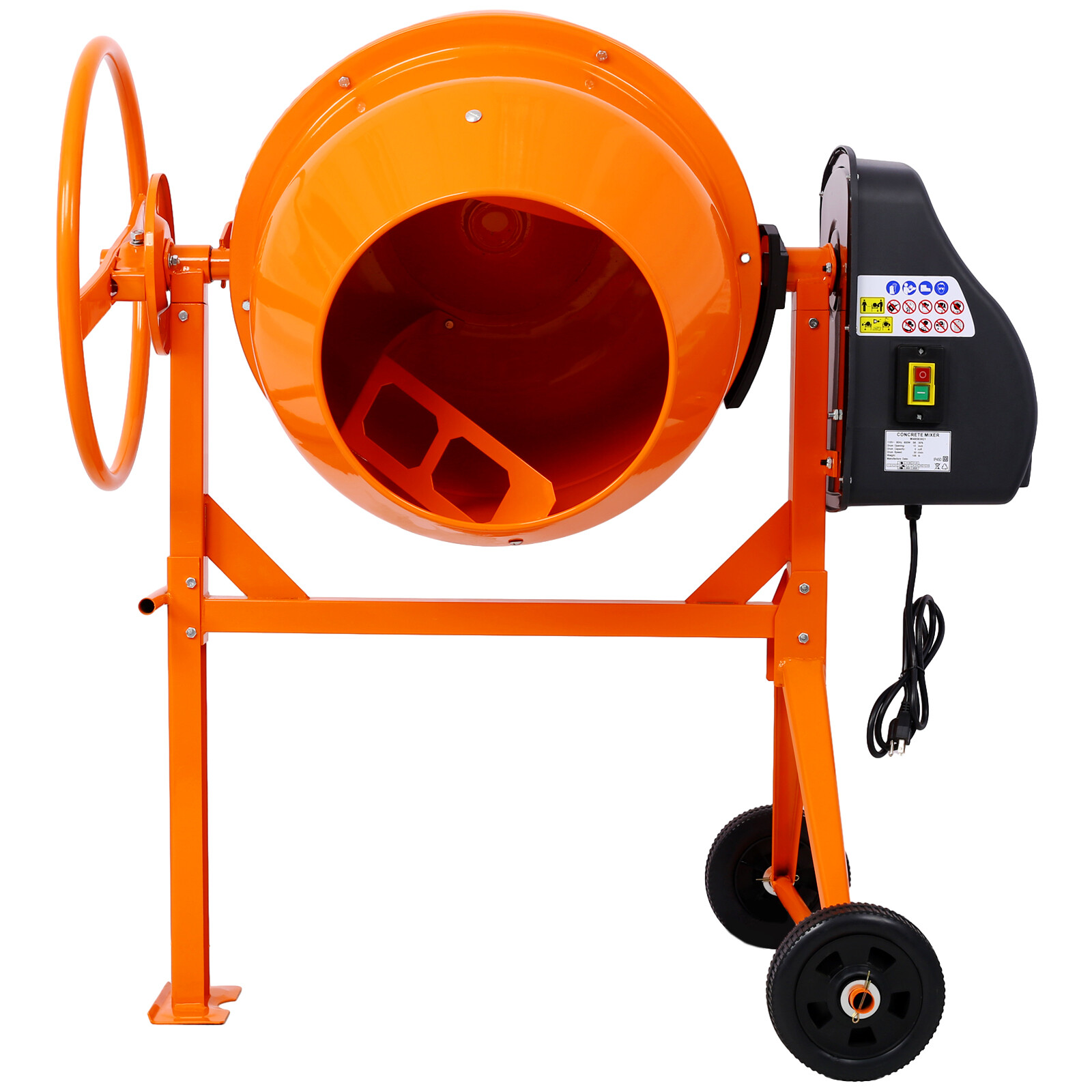 Portable Cement Mixer 5 Cu. Ft Electric Concrete Mixer Machine 650W for ...