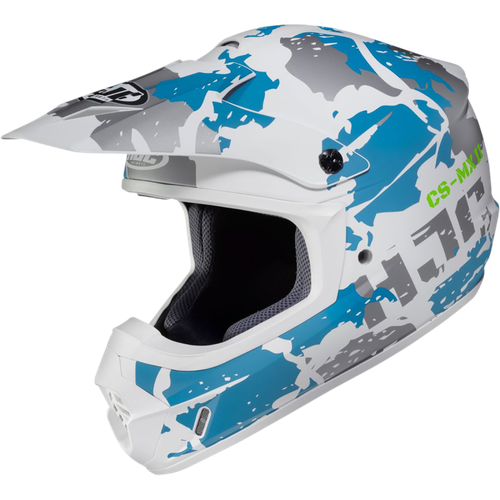HJC CS-MX2 Off-Road MX ATV Helmet - Ferian Semi-Flat Light Blue/White | eBay
