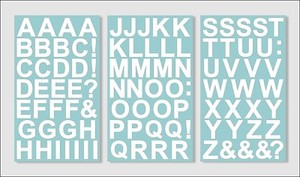 1 inch (25mm) Alphabet A-Z * Self Adhesive vinyl letters * (White) easy ...