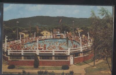 Postcard TORONTO Ohio/OH Local Area Public Swimming Pool Aerial view ...