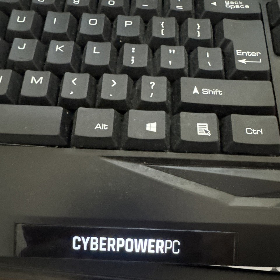 CyberPower PC Faux Mechanical Gaming Multimedia USB Wired Keyboard ...