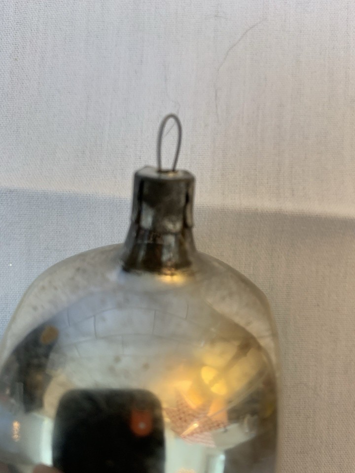 vintage mercury glass christmas bauble, I Double Concave, Large,Icicle ...
