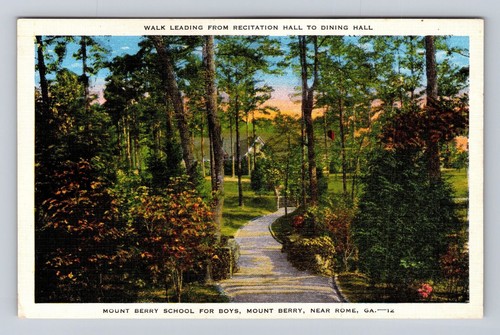 Mount Berry GA-Georgia, Berry School For Boys Dining Hall Path, Vintage ...