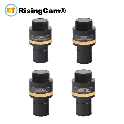 0.37X 0.5X 0.75X 1X Focusable Microscope C mount eyepiece adapter 23 ...