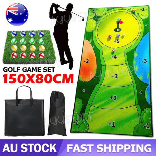 Chipping Golf Game Mat Indoor Stick Chip Game with 16Grip Golf Balls AU ...