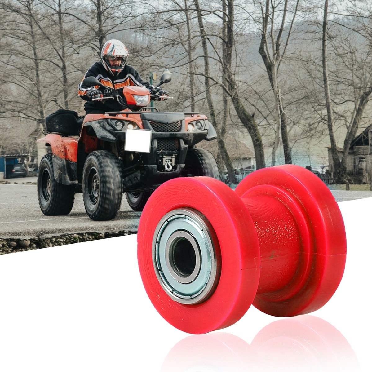 Bike Chain Tensioner Chain Roller Tensioner Guide Wheel 8mm ID For ...