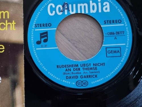 7" Single David Garrick - Rüdesheim liegt nicht an der Themse Vinyl ...