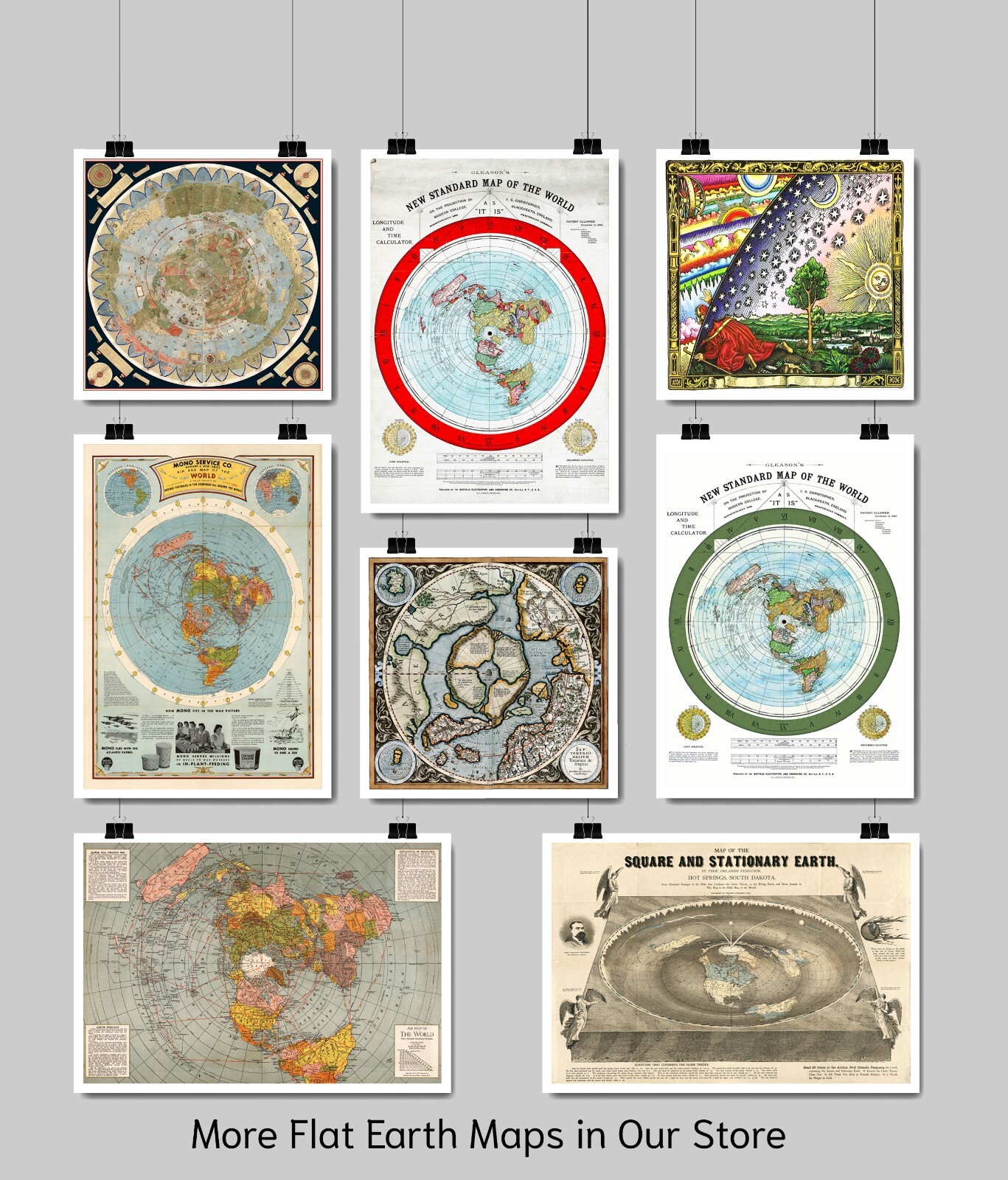 Azimuthal Equidistant Projection Flat Earth Map Zetetic Geo Centric ...