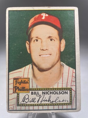 1952 Topps Baseball Bill Nicholson #185 Philadelphia Phillies | eBay