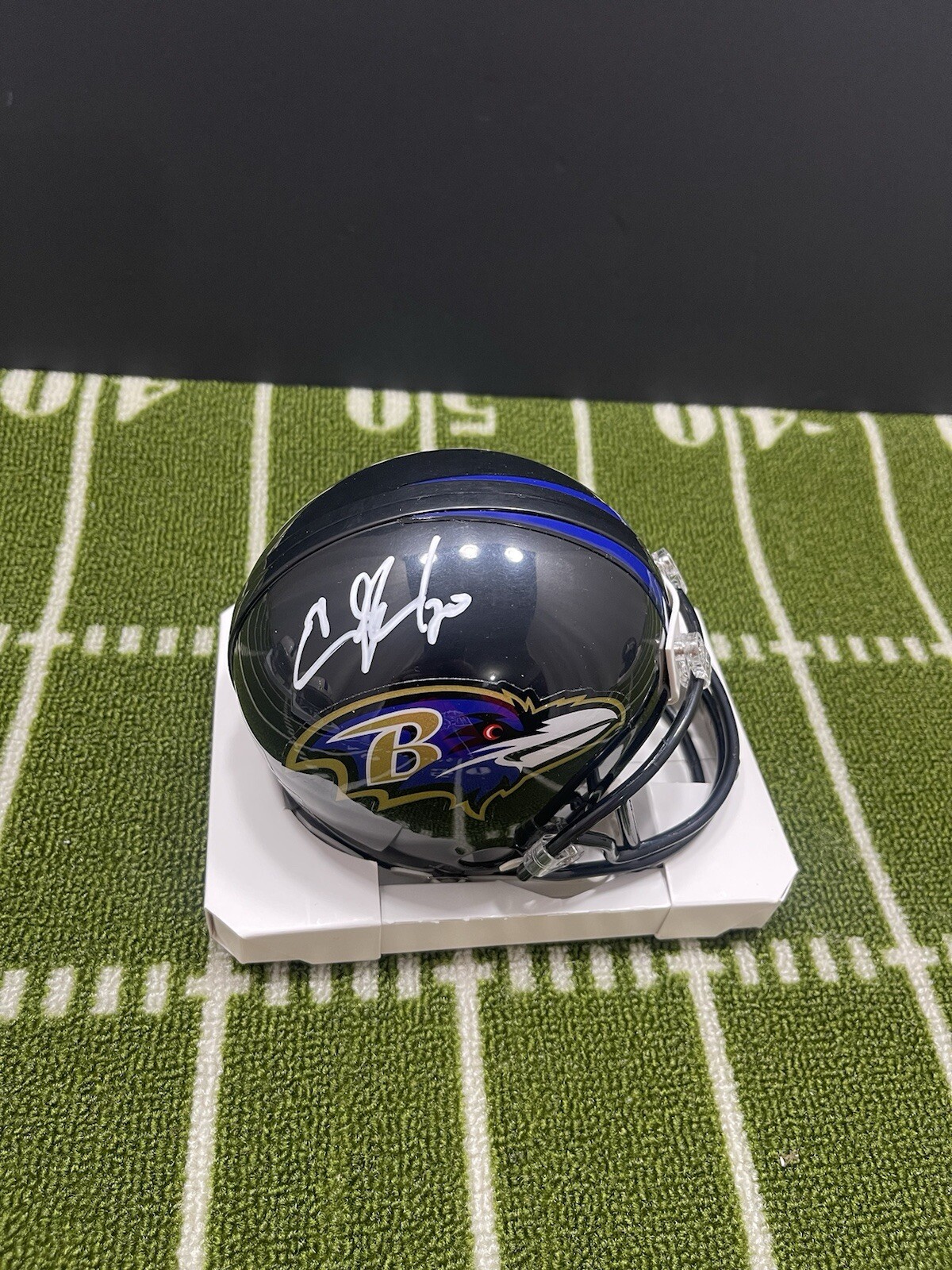 ED REED SIGNED BALTIMORE RAVENS VSR4 MINI HELMET BECKETT COA | eBay