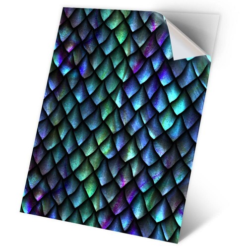 1 x Vinyl Sticker A2 - Purple Dragon Scales Mythical #12516 | eBay