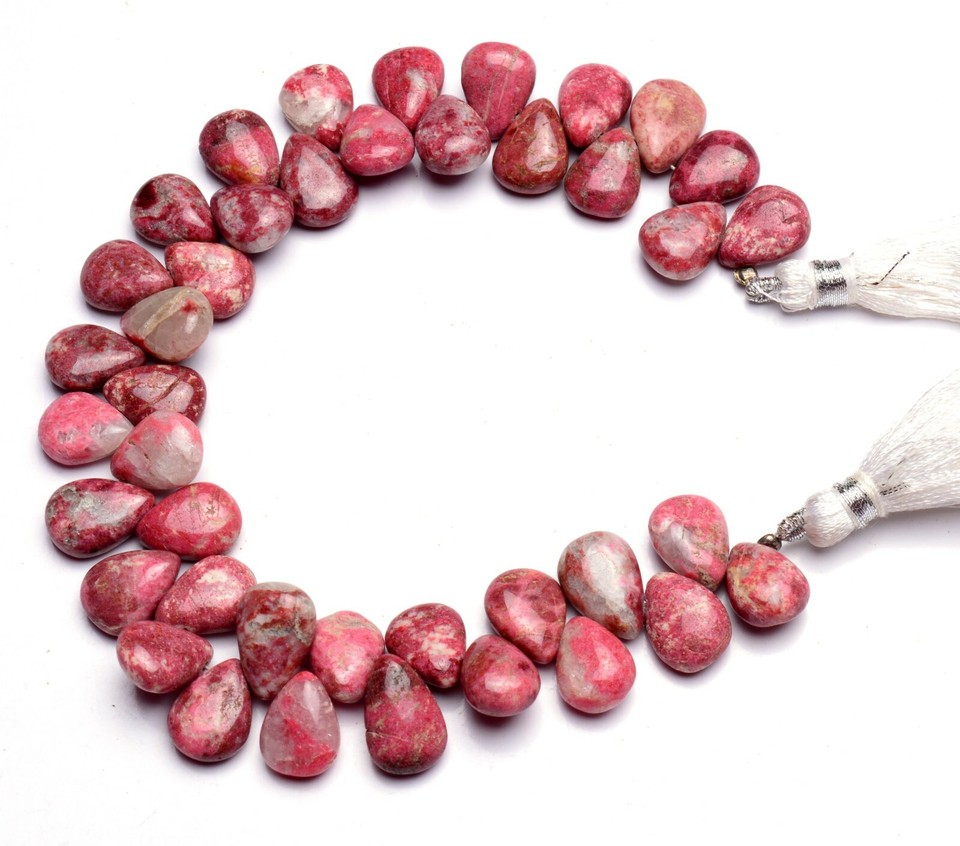 Natural Gem Norway Thulite Smooth 12x9MM Approx Size Pear Beads 8 ...