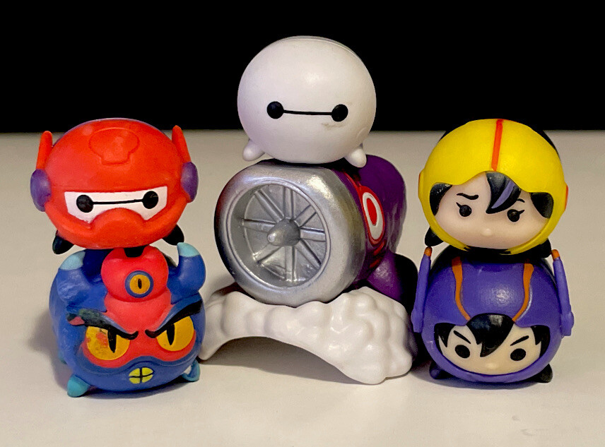 Disney Tsum Tsum *Big Hero 6* HIRO GOGO BAYMAX RED & WHITE FRED MED ...