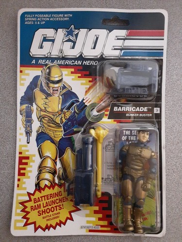 Gi Joe 1991 Barricade Bunker Buster Action Figure MOC Factory Hasbro ...
