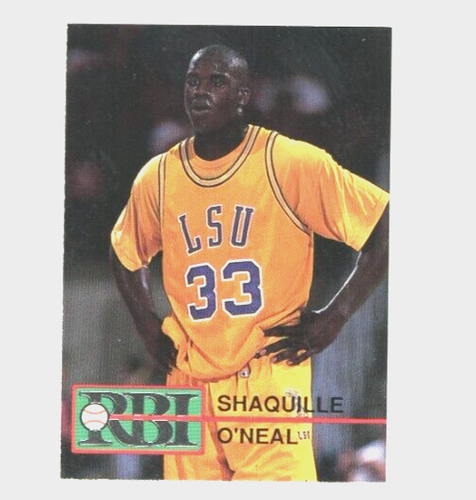 Shaquille O'Neal - 1992 Ballstreet RBI - Shaq Rookie Card LSU #1 Pick ...
