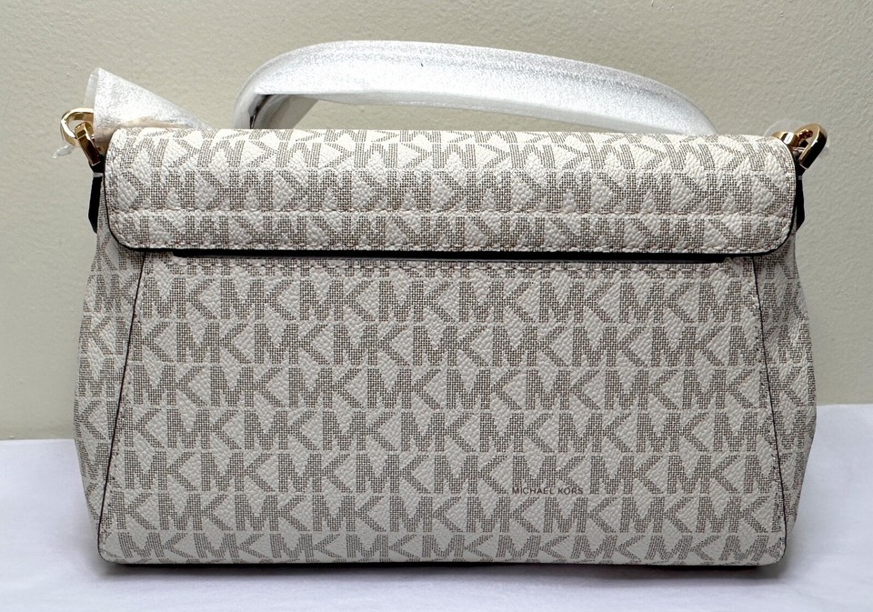 MICHAEL KORS Jet Set Medium MK Logo PVC Convertible Crossbody Pouchette ...