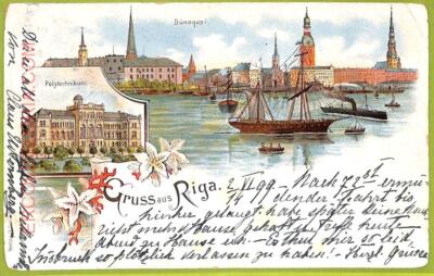 ae9638 - Ansichtskarten VINTAGE POSTCARD - LATVIA - Gruss aus Riga ...