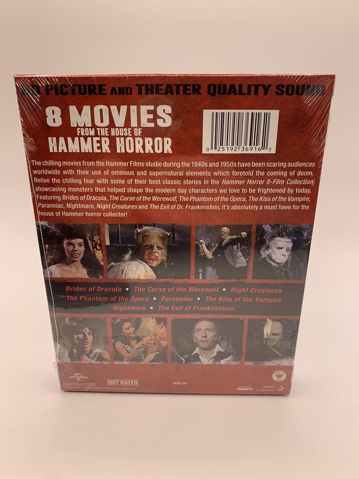 Hammer Horror 8-Film Collection Blu-ray Heather Sears *FACTORY SEALED ...