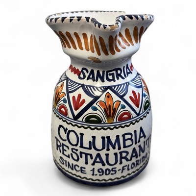 Columbia Gen of Spanish Restaurants Ceramic Sangria Pitcher Floral ...