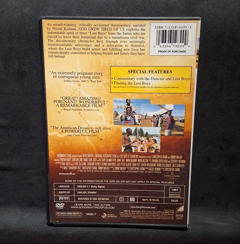 God Grew Tired of Us: The Story of Lost Boys of Sudan (DVD, 2007 ...