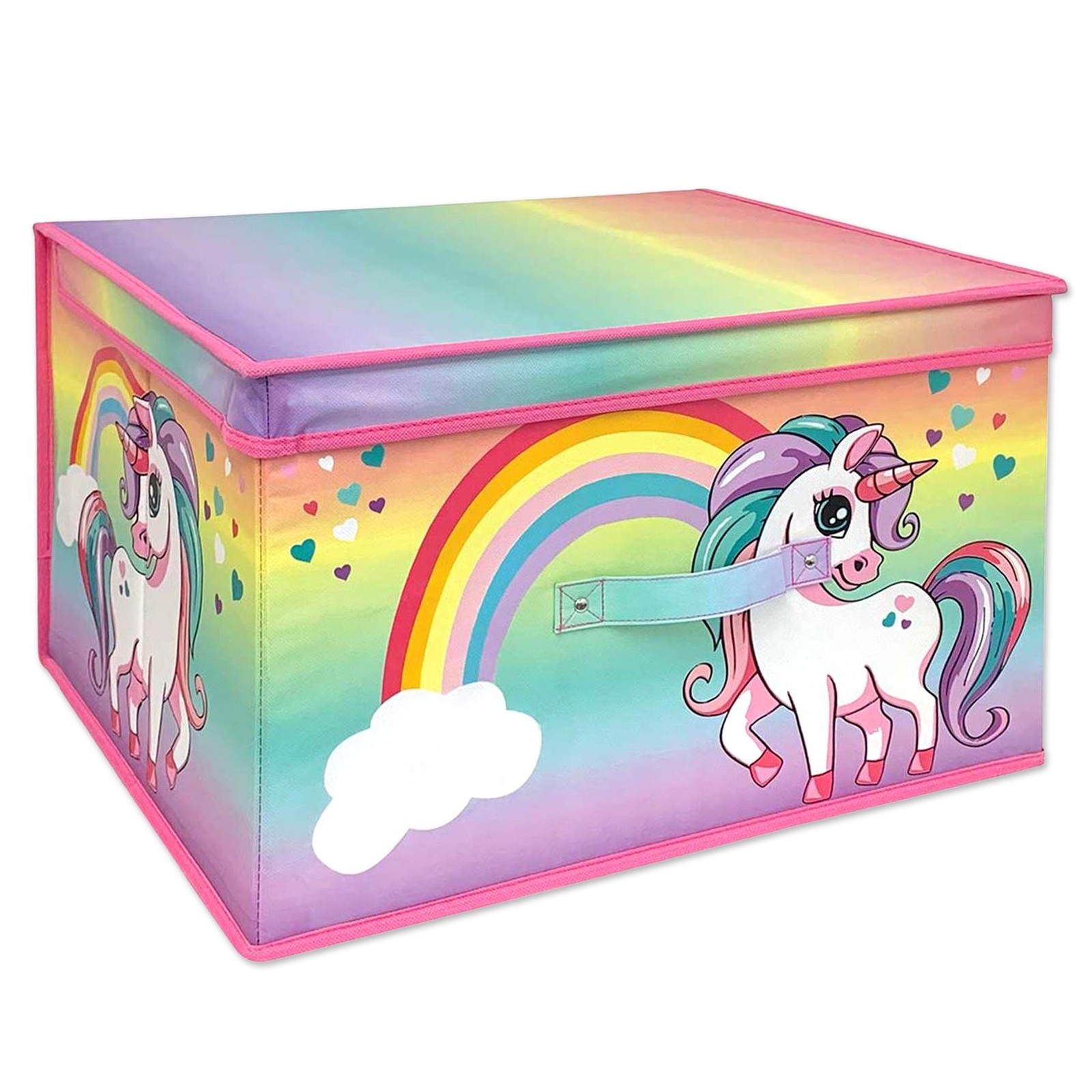 Toy Storage Folding Box Large Collapsible Jumbo Toy Chest Rainbow ...