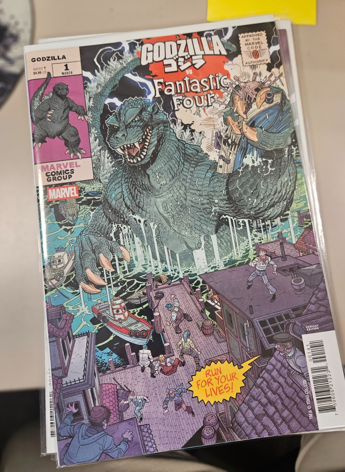 Godzilla vs Fantastic Four #1 - One Shot - variant cover - Marvel ...