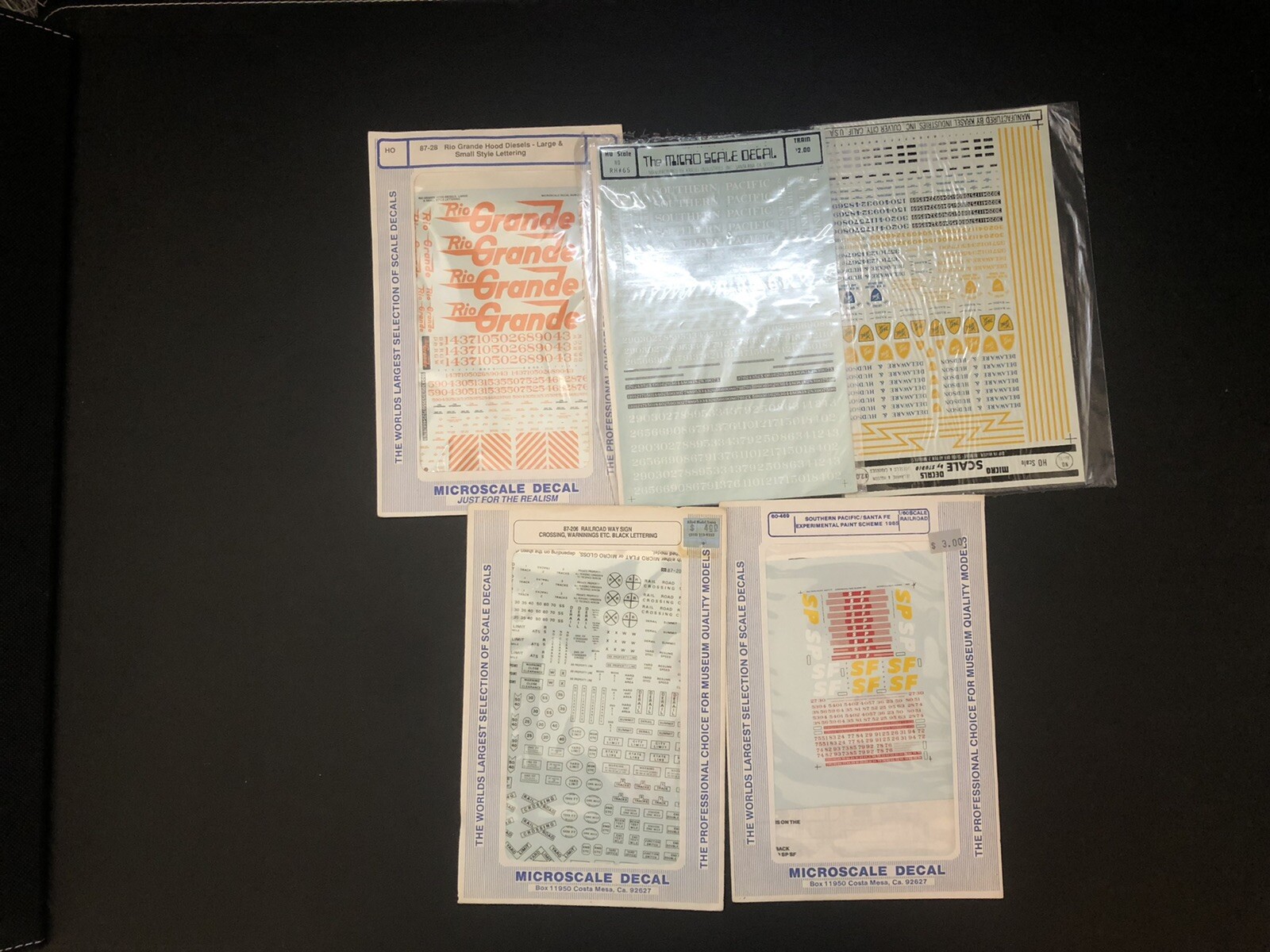 HO Scale Decal Stickers Microscale Decal Lot Of 16 Factory SEALED! LOOK ...