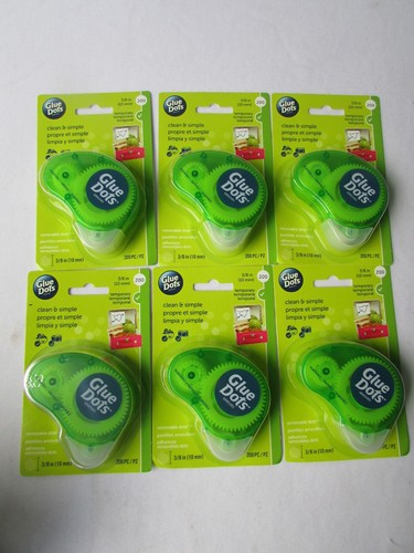 Removable Craft Glue Dots - Mess-Free Double-Sided Tape - 1200 Dots - 6 ...