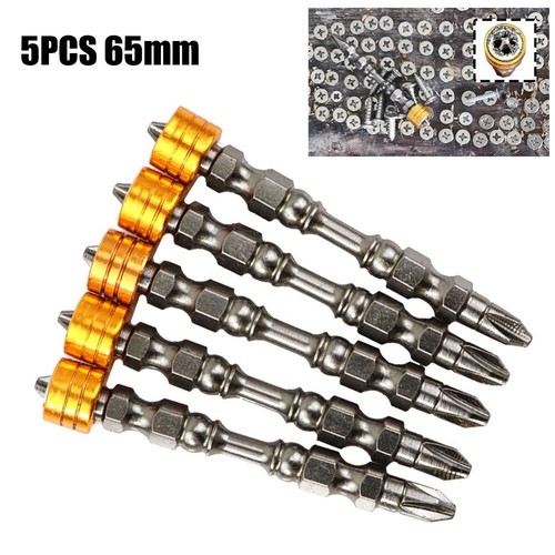 Durable 5pcs Magnetic Screwdriver PH2 Bit Set Alloy Steel Double Headed ...