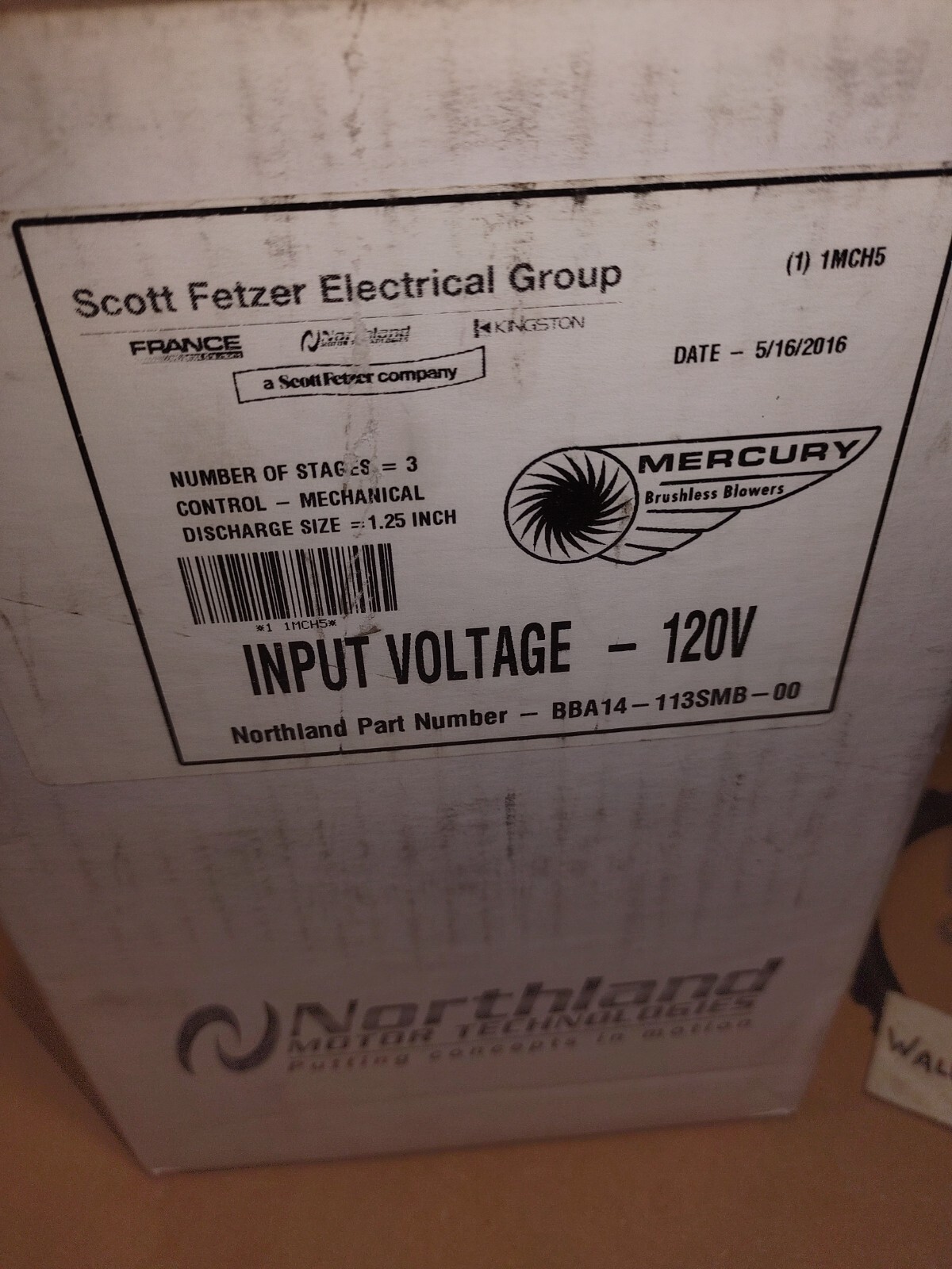 Mercury Brushless Blower BBA14-113SMB-00 Northland Scott Fetzer = NEW ...