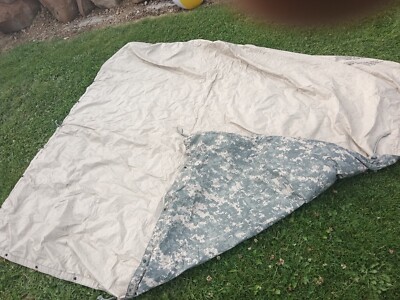 USGI REVERSIBLE FIELD TARP ACU / TAN CAMO PATTERN GRADE 2 | eBay