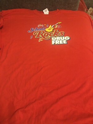 T-shirt- 4XL- Our School Rocks Drug Free- Used | eBay