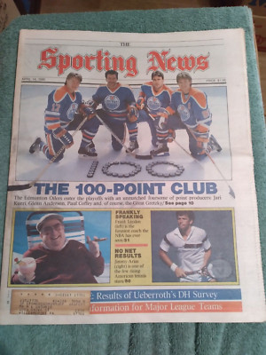 The Sporting News April 14, 1986 Edmonton Oilers Wayne Gretzky/Paul ...