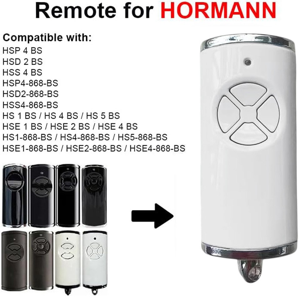 4 Button 868MHz Garage Door Gate Opener Remote Control For Hormann HSS4 ...