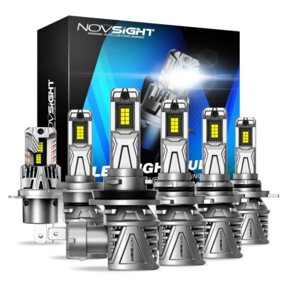 NOVSIGHT 9005 9006 H4 H11 H8 H9 LED Headlight Bulbs Kit High Low Beam ...
