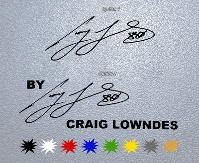 STICKER PEGATINA DECAL VINYL Craig Lowndes Signature | eBay Australia