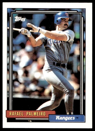 1992 Topps 55 Rafael Palmeiro Texas Rangers Baseball Card | eBay