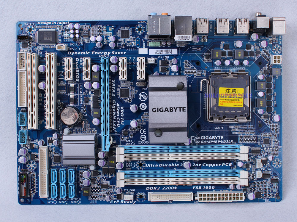 For Gigabyte GA-EP45T-UD3LR Motherboard Intel P45 Socket LGA 775 DDR3 ...