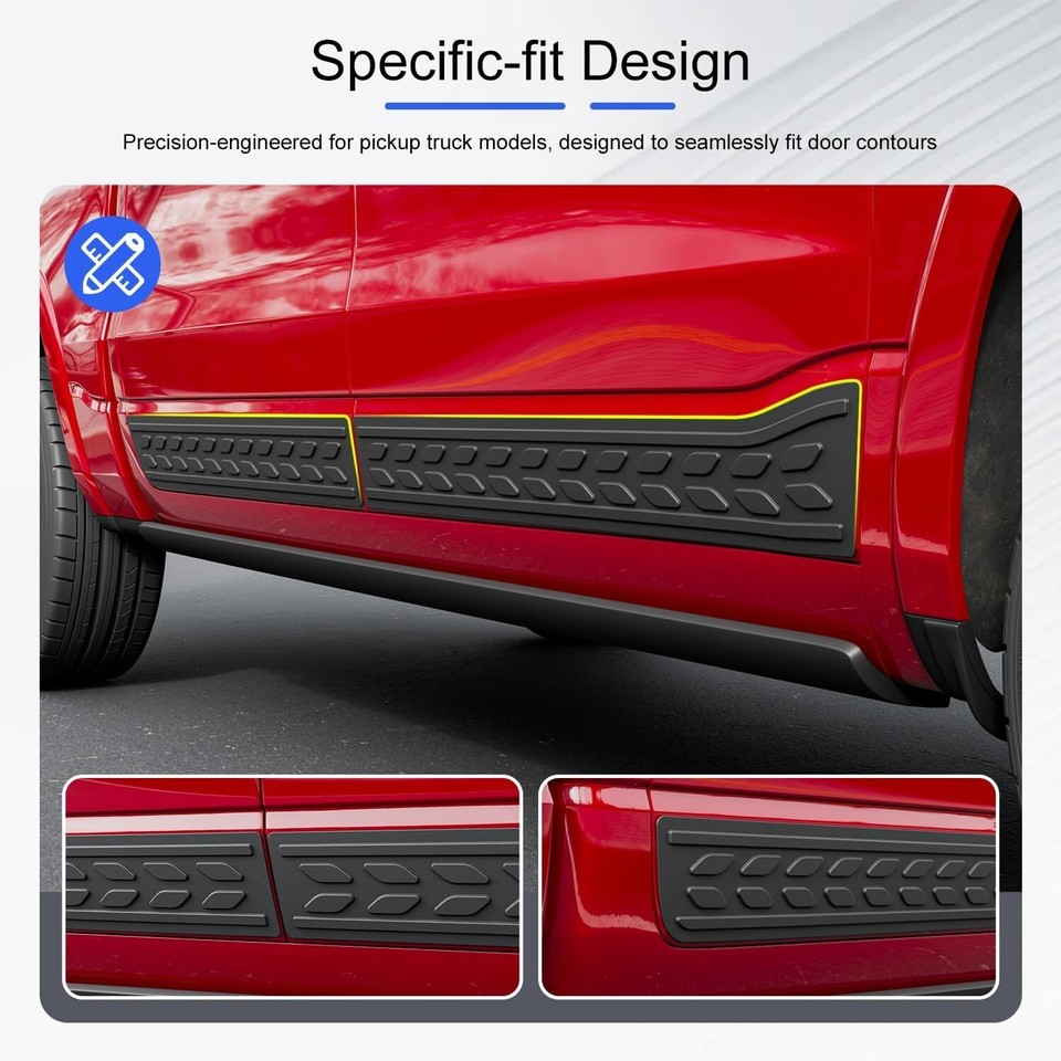 For 2019-2025 Dodge Ram 1500 Door Molding Trim Body Side Molding Rocker ...